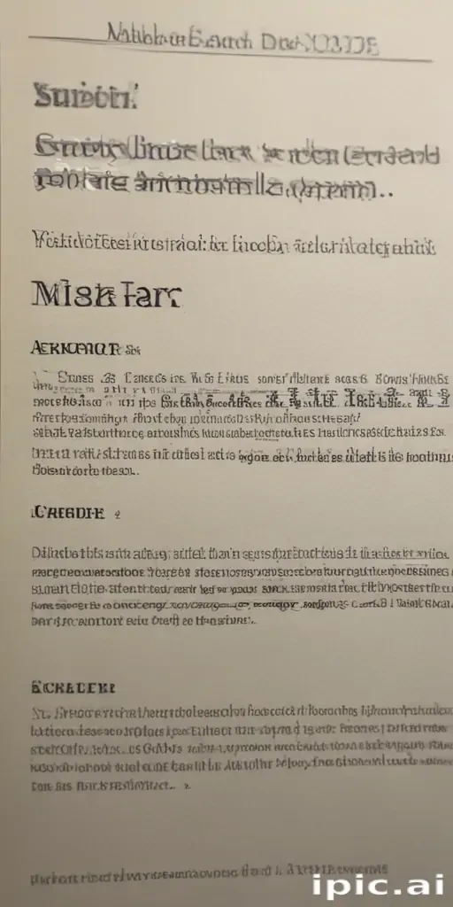 Blurred Document with Text and Symbols: An Abstract Visual Representation