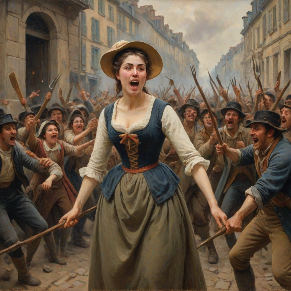 An Uprising: A Woman Leads a Passionate Crowd in Protest