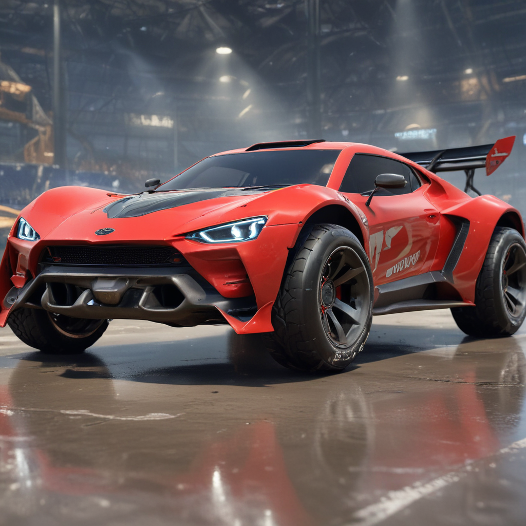 red Rocket league car