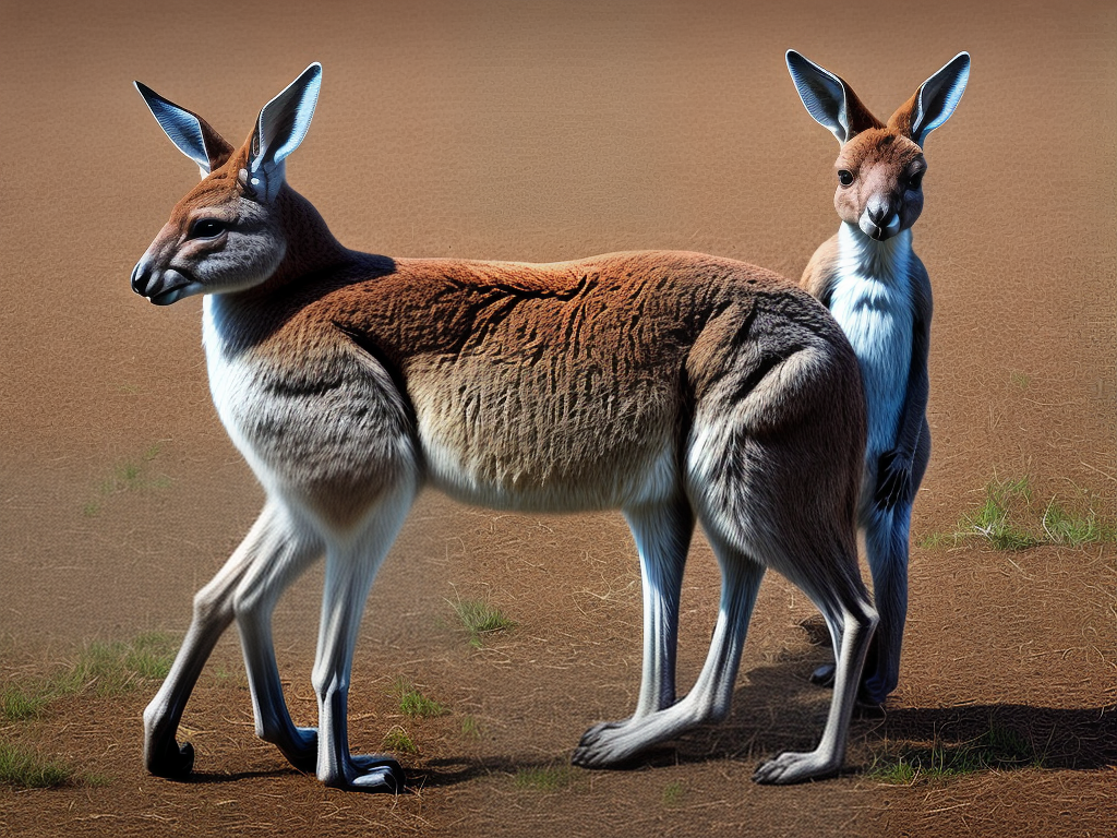 create strong kangaroo vector