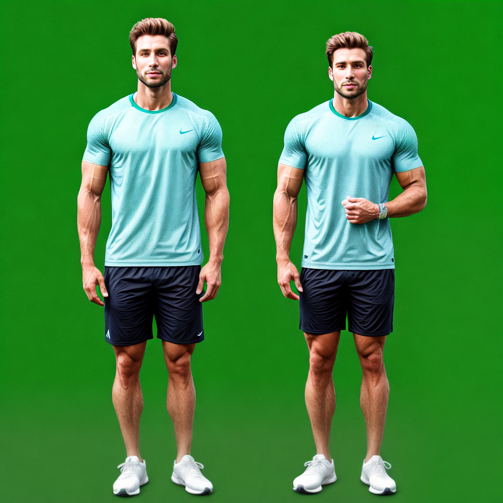 Beautiful man standing full body portrait behind green background hd