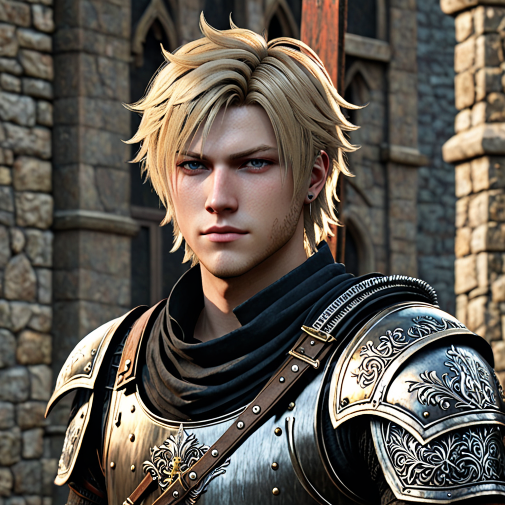 Prompto argentum medieval Knight
