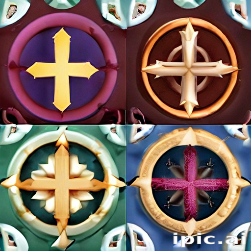Intricate Designs of Crosses in Various Colors and Patterns