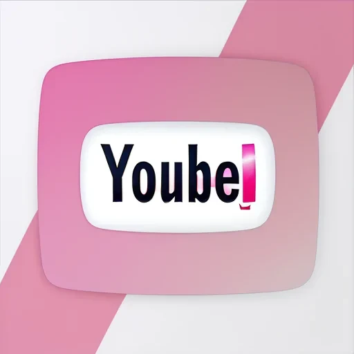 A Creative Logo Design Featuring the YouTube Brand in Pink Colors