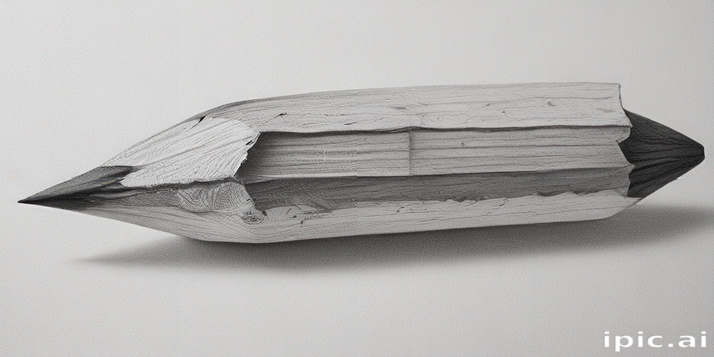A Unique Artistic Representation of a Pencil in Monochrome Design