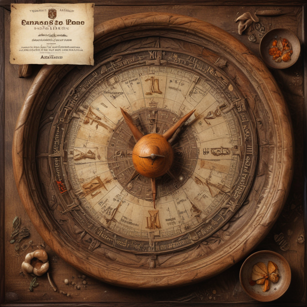 A Detailed Antique Astrolabe with Intricate Carvings and Celestial ...