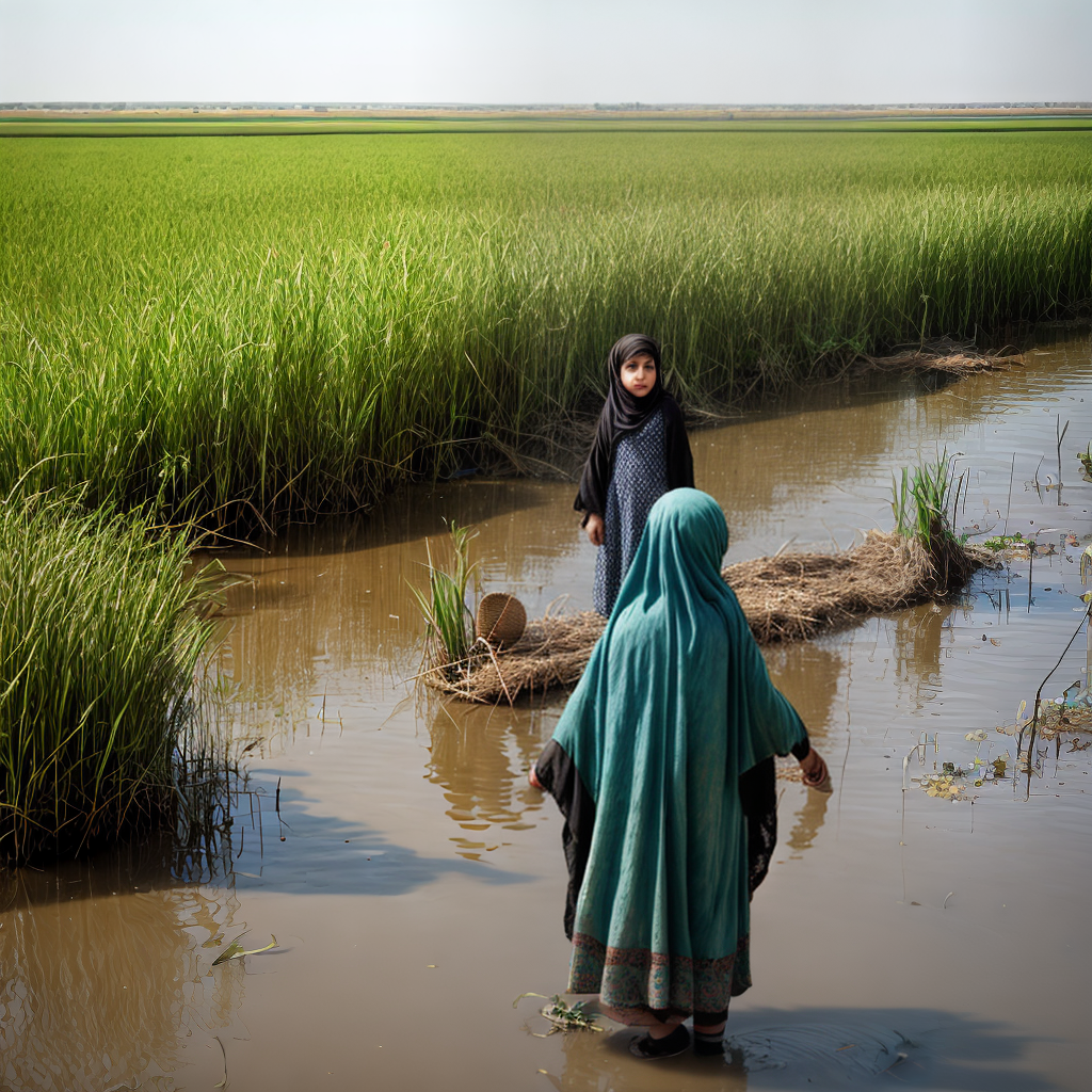 An Iraqi rural girl in the marshes