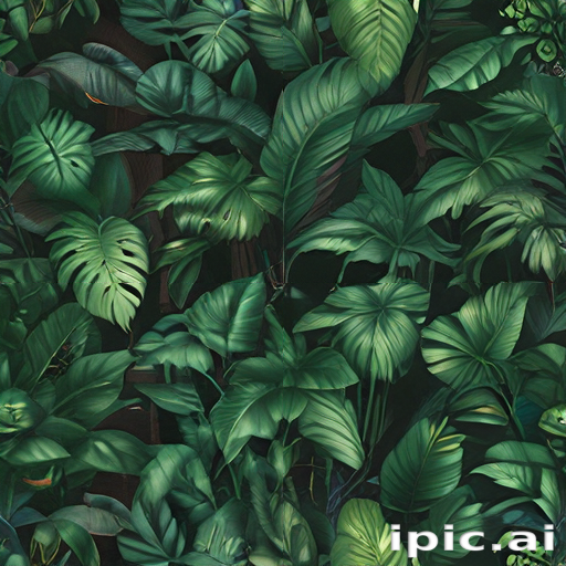 Lush Tropical Foliage: A Vibrant Display of Greenery and Nature's Beauty