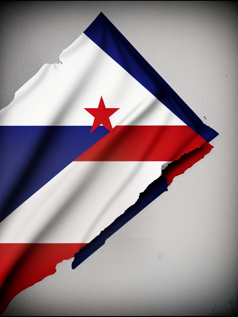 Cuban Flag Torn and Flowing, Symbolizing Resilience and National Pride