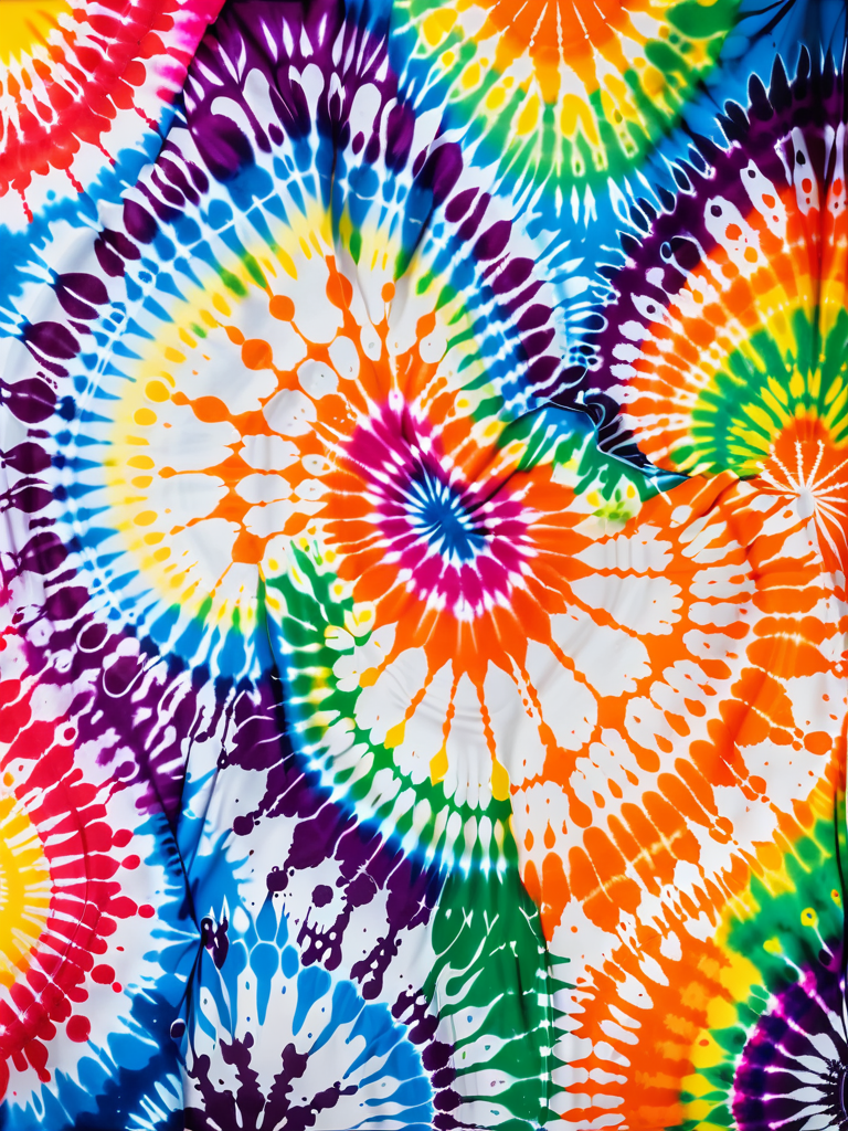 Vibrant and Colorful Tie-Dye Patterns Creating a Whimsical Visual ...