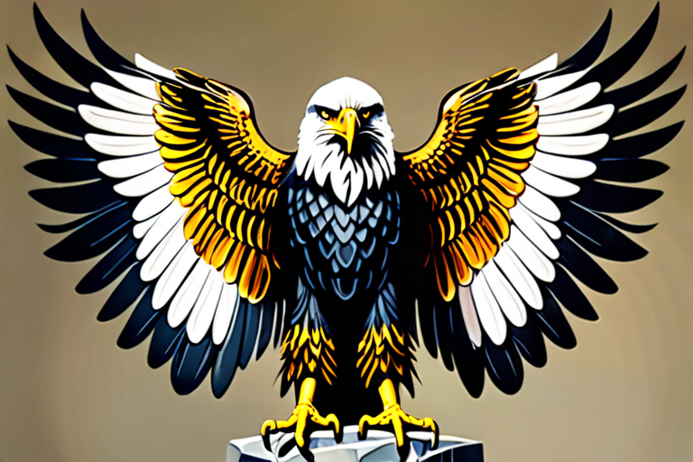 a muscular hawk with an eagle base and giant wings the corinthians sympolo