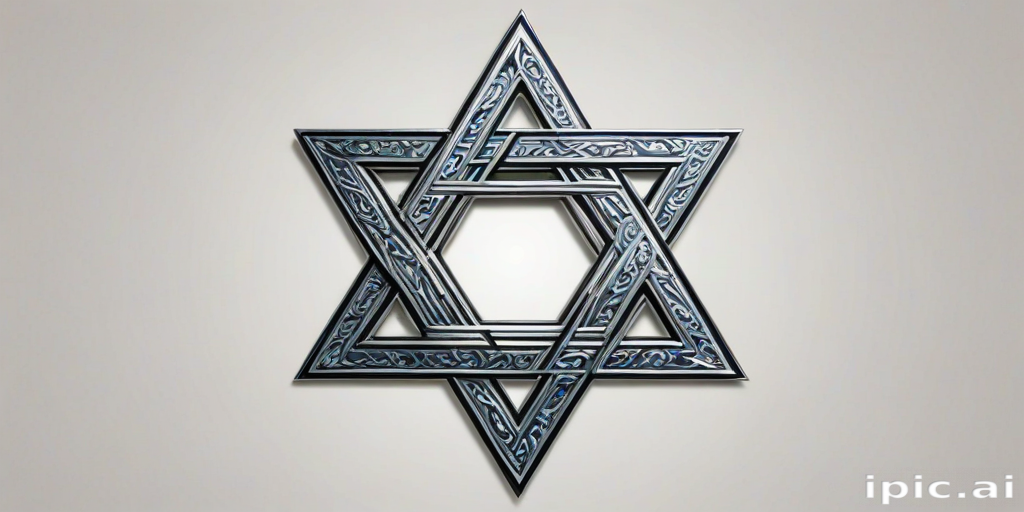 A Beautifully Crafted Star of David with Intricate Decorative Patterns ...
