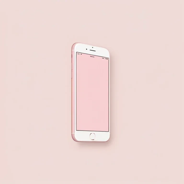Minimalist Aesthetic: A Pink iPhone Against a Soft Pink Background