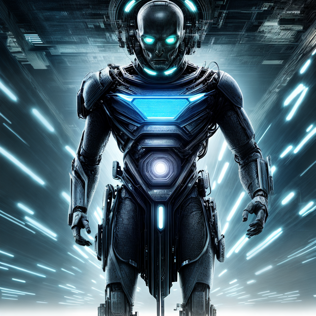 dehumanizing high-tech future art movie poster