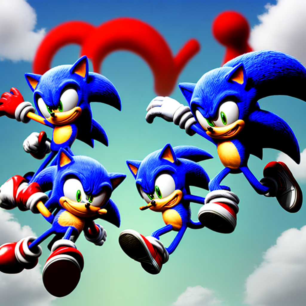 Sonic and Knuckles fighting