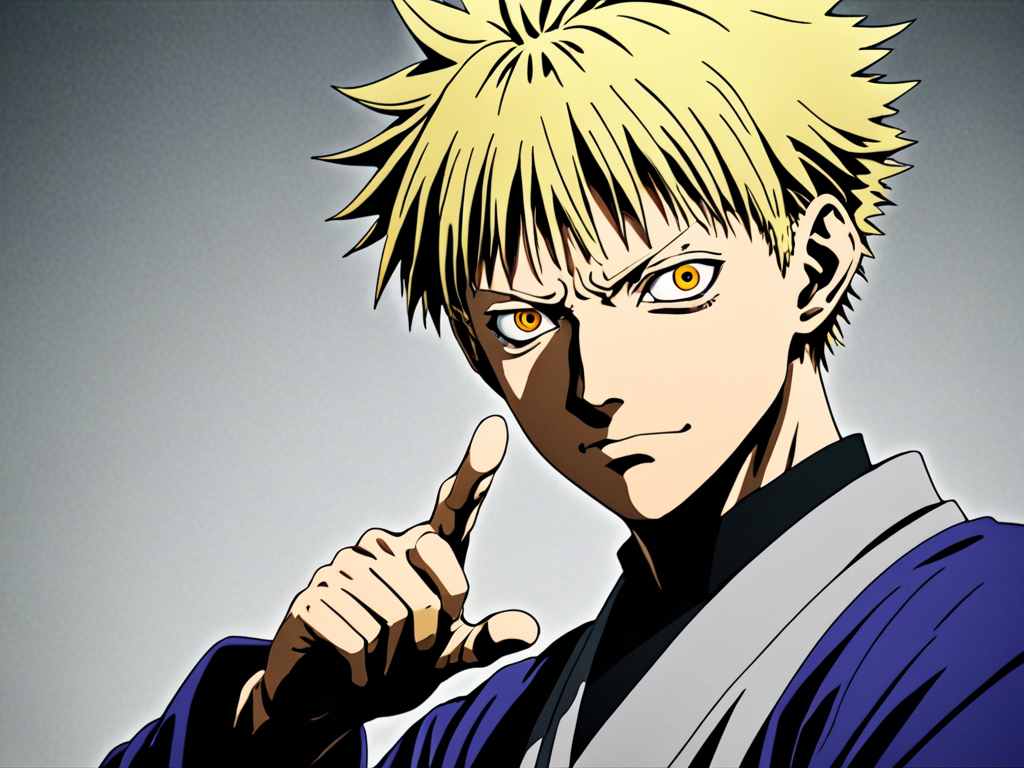 Sataru gojo, beautiful, anime jujutsu kaisen ,art action
