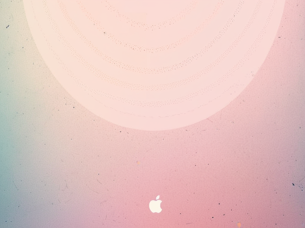 Soft Pastel Gradient Background Featuring the Iconic Apple Logo at Bottom
