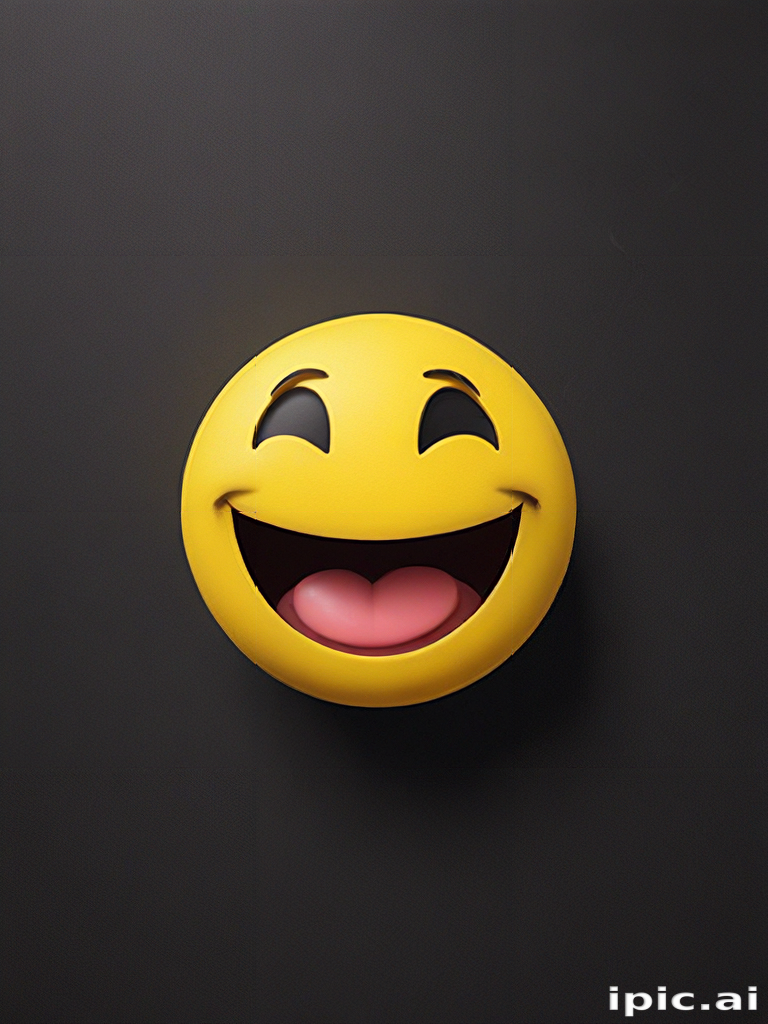 Bright and Cheerful Smiley Face Emoji Bringing Joy and Happiness to All