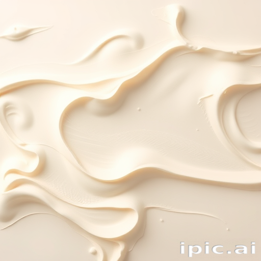 Smooth and Creamy Texture of Whipped Cream Spread Across a Surface
