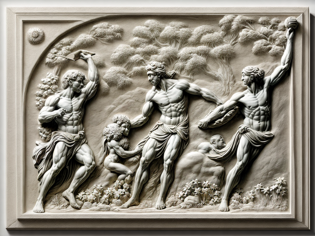 decorative plaster bas-relief