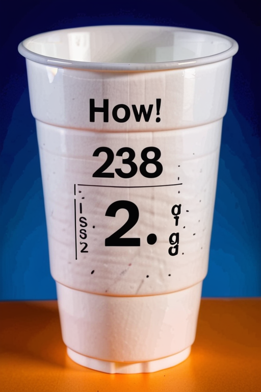Creative Design of a Cup Featuring Unique Text and Numbers Display