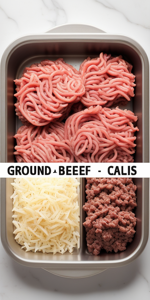 Fresh Ground Beef and Shredded Cheese Ready for Delicious Meal Preparation