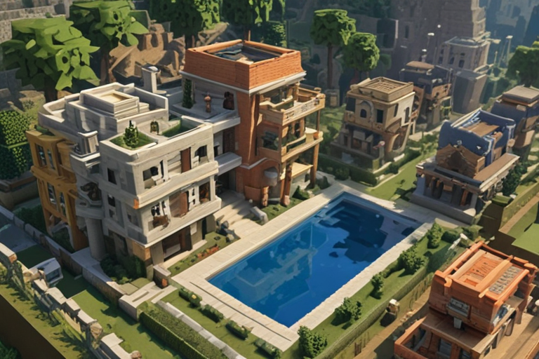 Minecraft gardens city