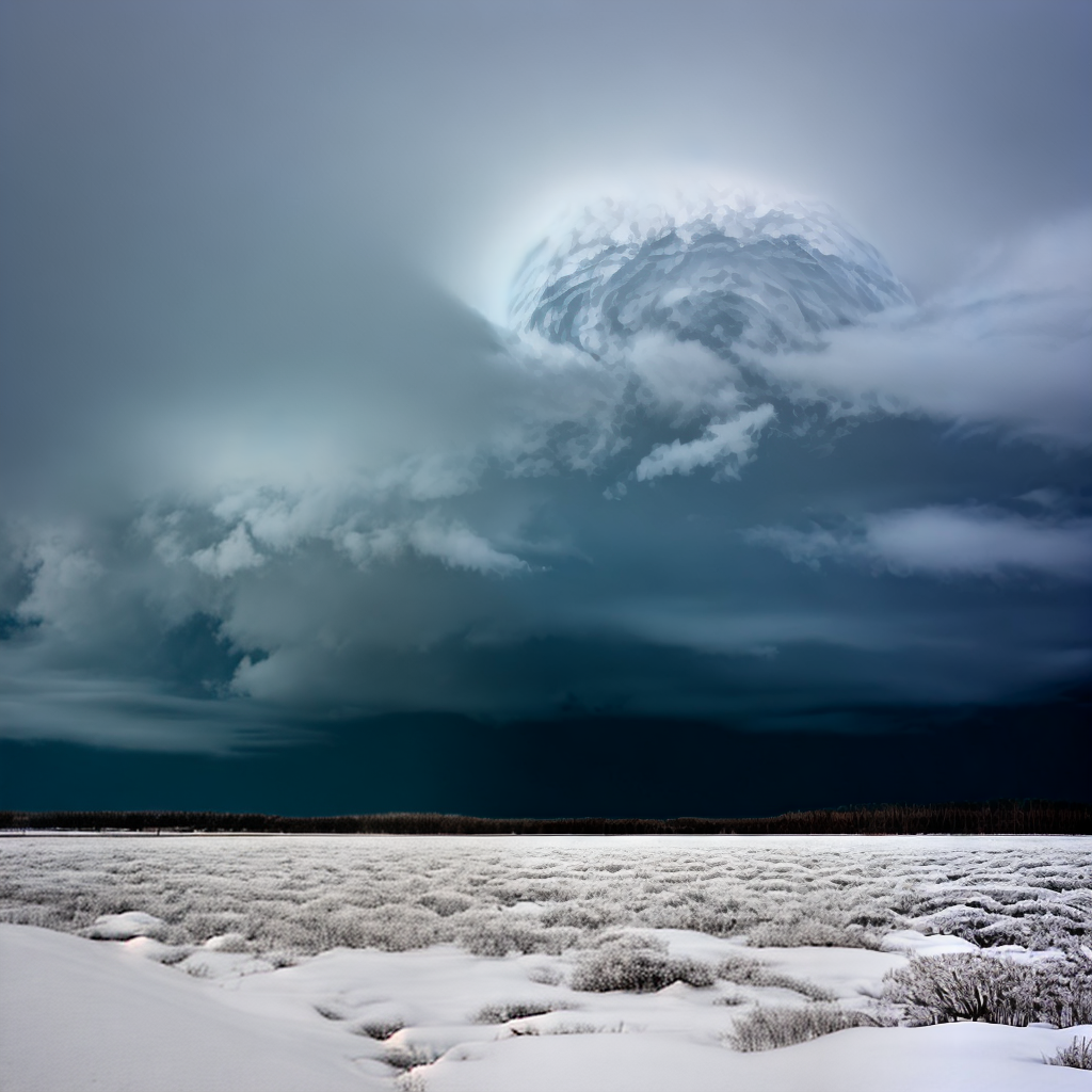 snow apocalypse gloomy somber night dark sky