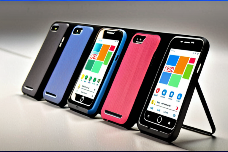 Cell Phone case display for cell phone case merchant website