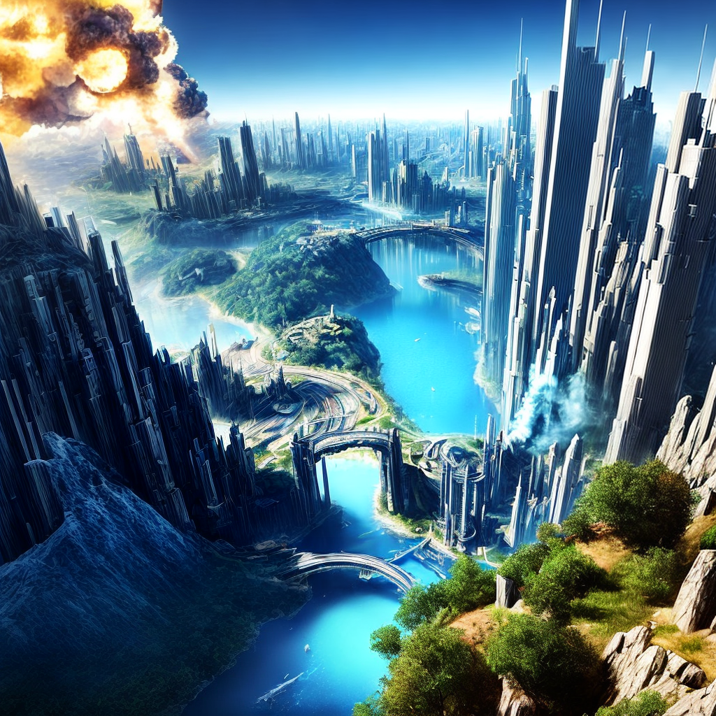 A perfect near-futuristic utopian city that is falling to pieces and ...