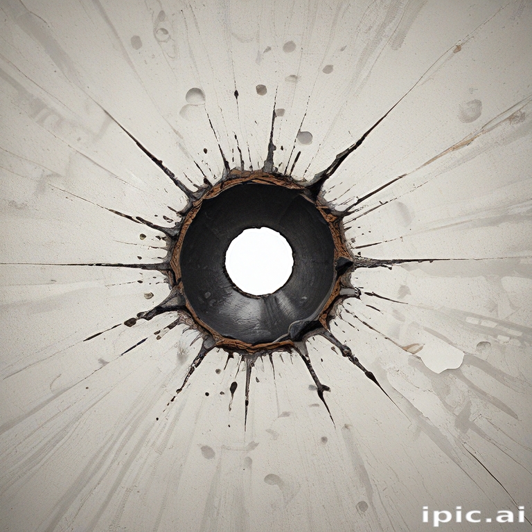 Intriguing Close-Up of a Circular Hole with Unique Textural Details