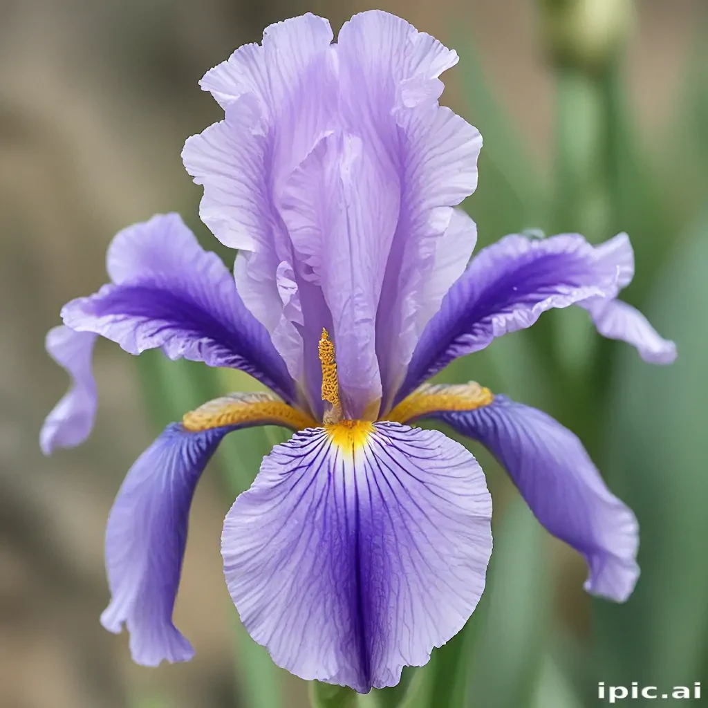 Stunning Purple Iris Flower Blooming with Delicate Petals and Vibrant ...