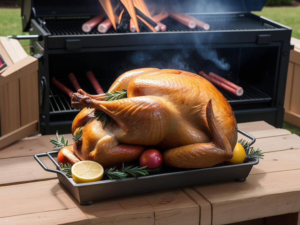 Deliciously Roasted Turkey Prepared in an Air Fryer, Ready to Serve