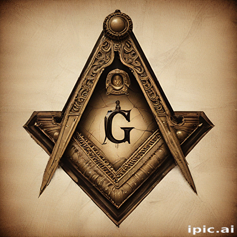 Intricate Masonic Symbol Featuring the Letter G in Elegant Design