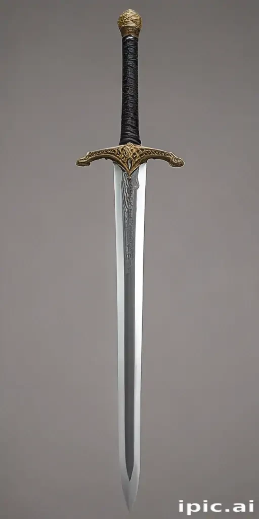 Elegantly Crafted Sword with Intricate Design and Polished Blade Detail