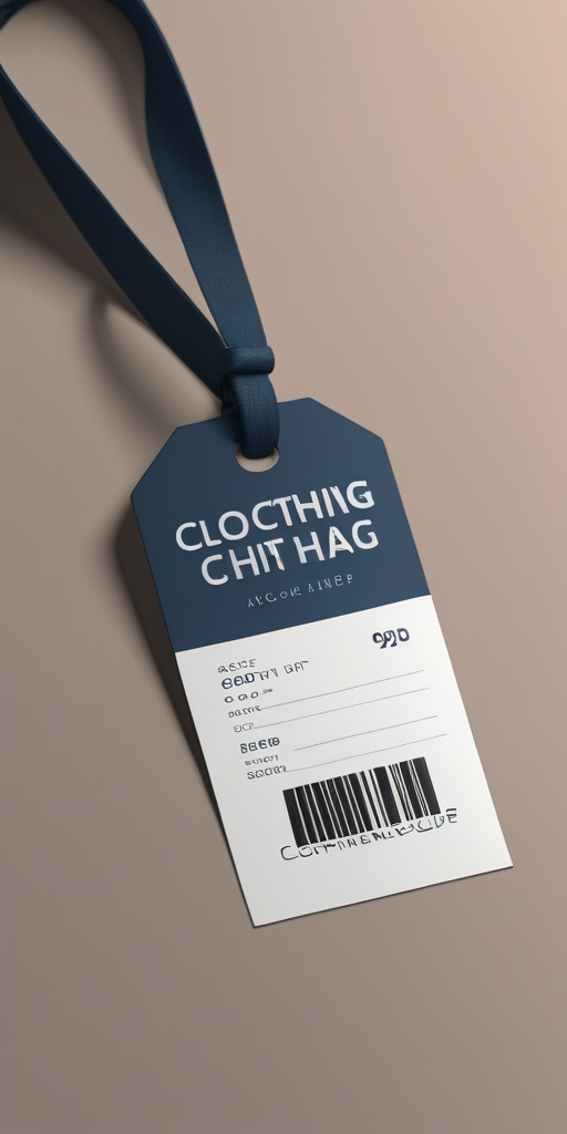 Stylish Clothing Tag Featuring Unique Design and Detailed Product ...