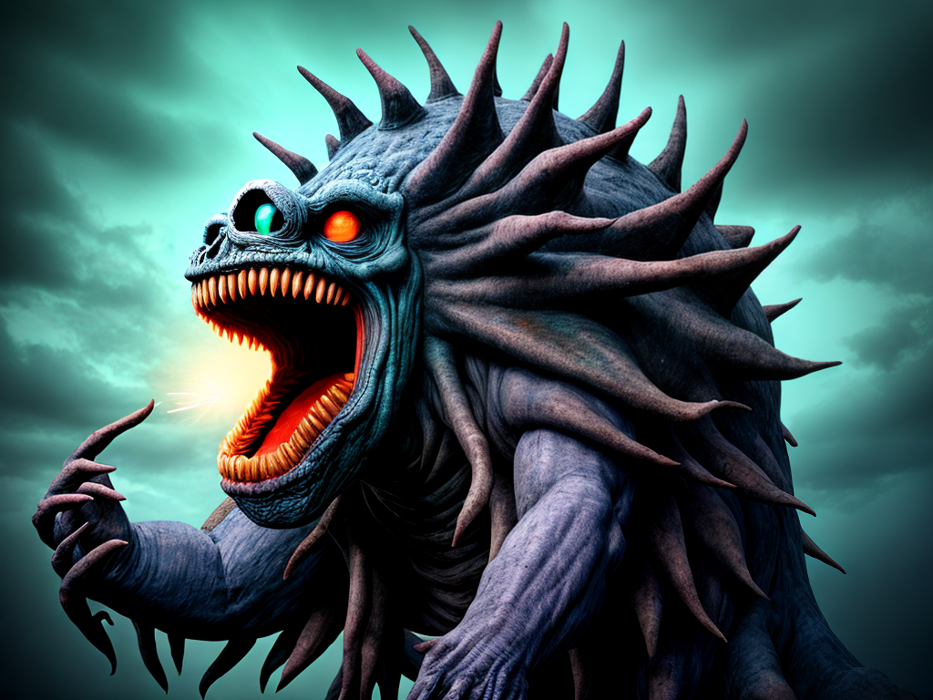 a monster devouring minds