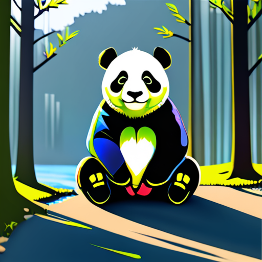 cyber panda digital art