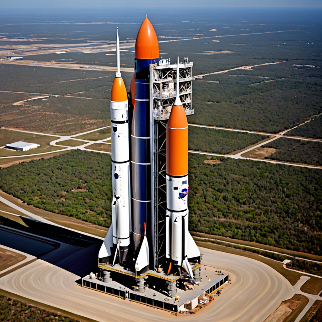 Near Future Nasa launch vehicle. Photo from launch complex.