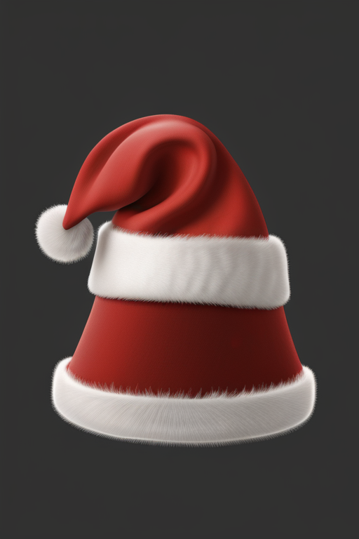 A Festive Red Santa Hat with White Fur Trim for Christmas Celebrations.