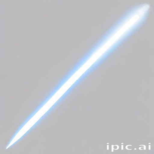 A Glowing Blue Laser Beam Illuminating a Light Gray Background in Motion.