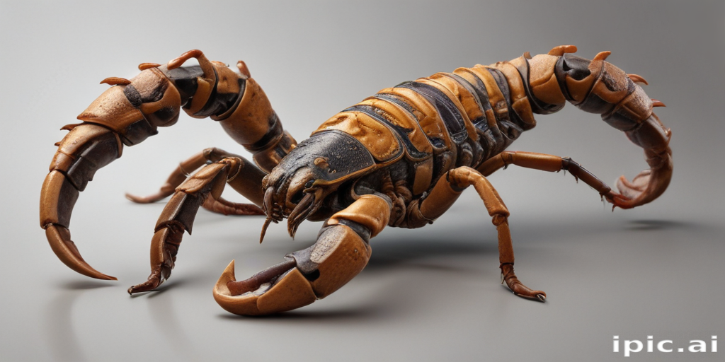 Intricate and Detailed Model of a Majestic Scorpion on Display