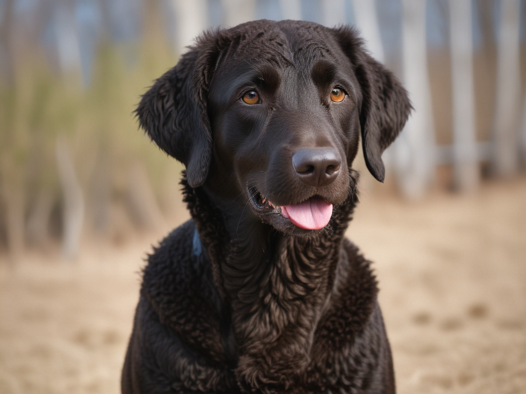 Adorable Black Labrador Retriever Enjoys a Sunny Day Outdoors