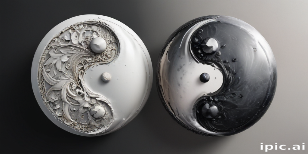 Intricate Yin and Yang Design Representing Balance and Harmony in Life