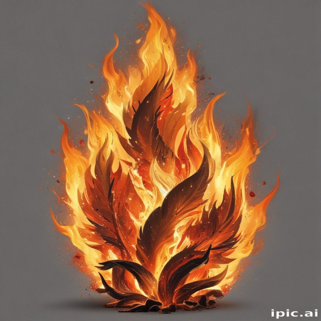 A Captivating Blaze of Colorful Flames Dancing in the Night