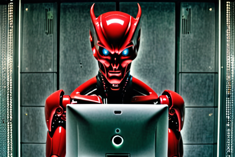 devil red computer robot alien evil