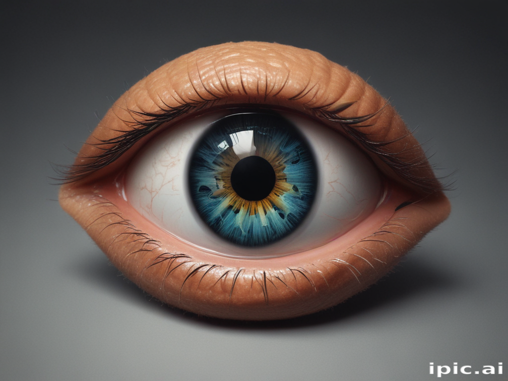 An Intriguing Close-Up of a Realistic Human Eye with Vibrant Colors