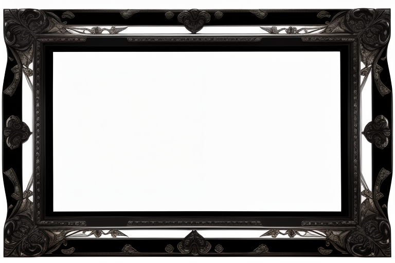 Elegant Black and Silver Ornate Frame Ready for Your Favorite Artwork