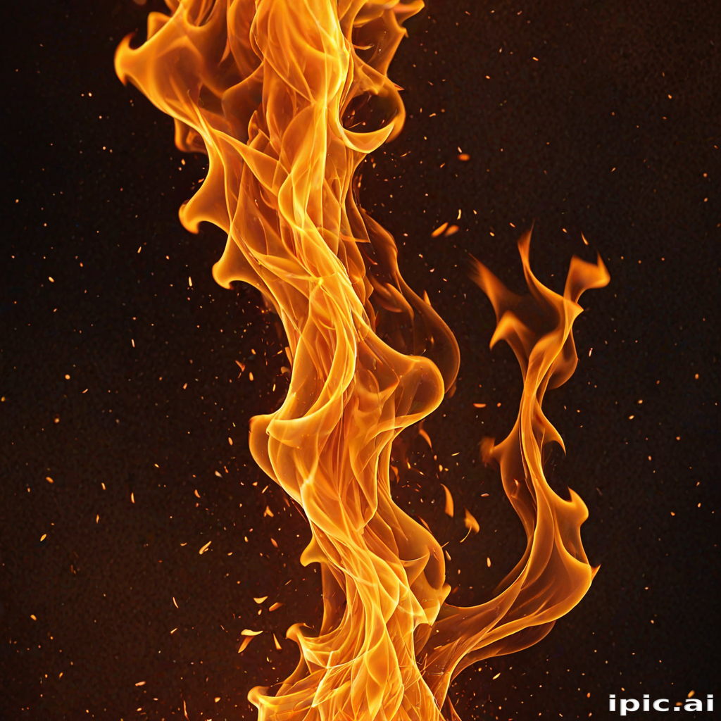 Captivating Dance of Flames: A Dynamic Display of Fire's Energy and Beauty