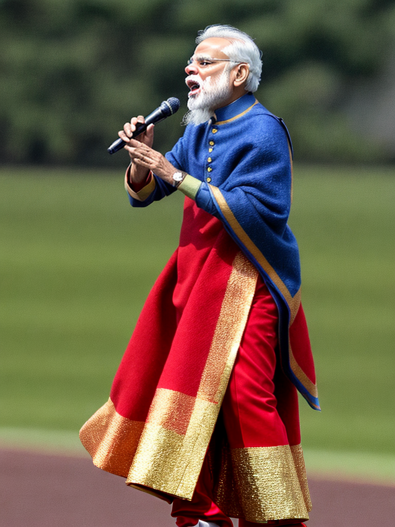 Modi singing